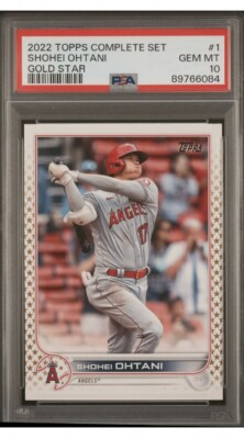 2022 TOPPS COMPLETE SET #1 SHOHEI OHTANI MLB ANGELS GOLD STAR PSA 10 ...
