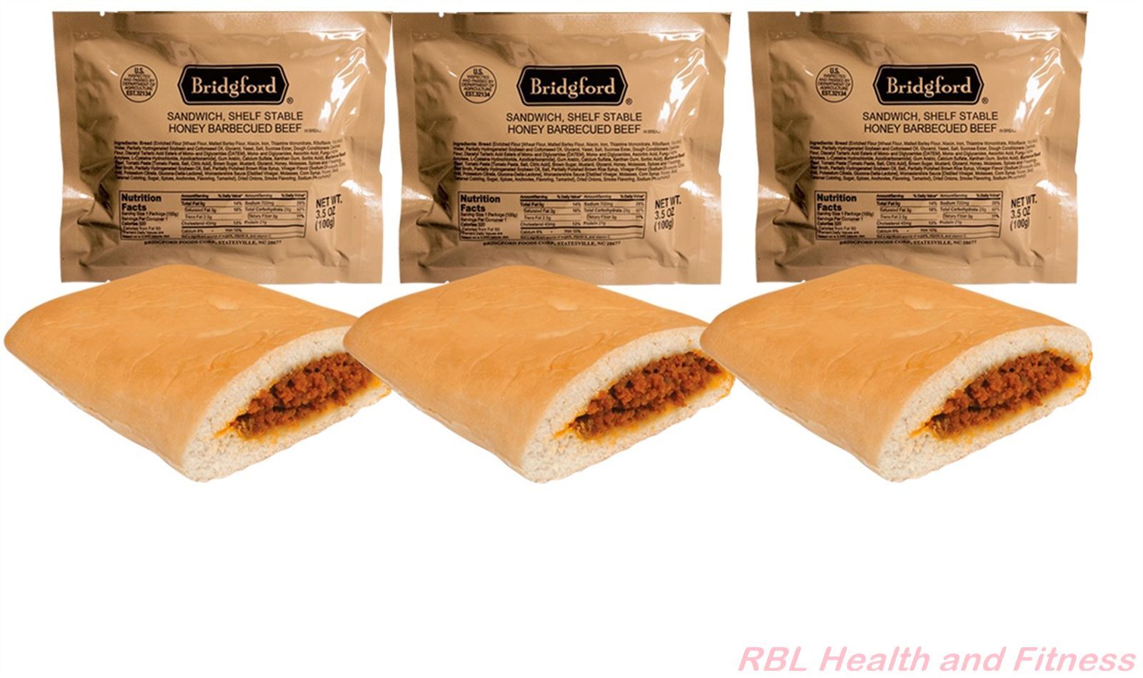 BRIDGFORD Camping Survival MRE 3-Packs - Pizza, BBQ Sandwich, Wrap ...