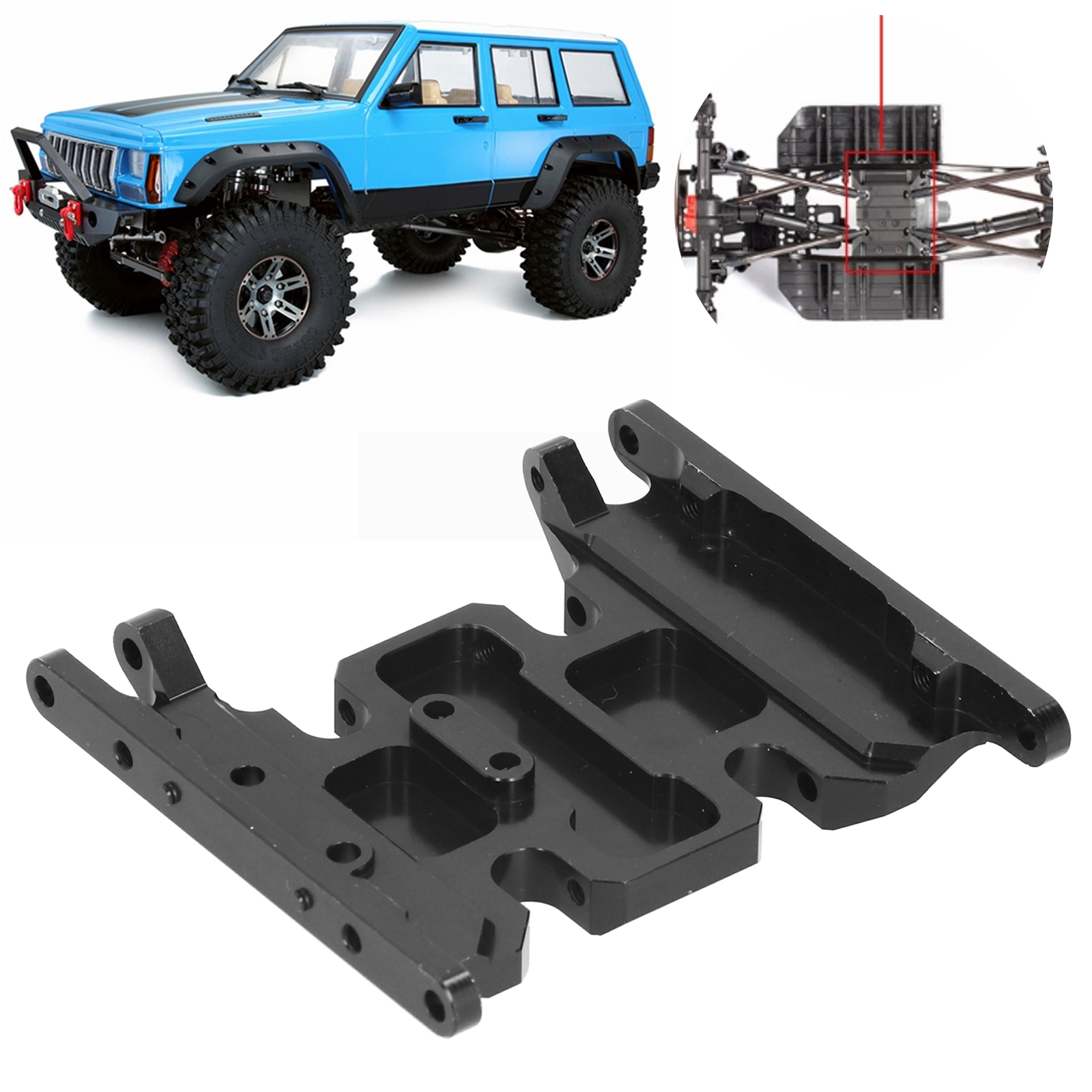 Aluminum Alloy Gearbox Mount Transmission Holder Fit For Axial SCX10 II ...