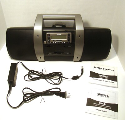 Sirius SUBX1 Satellite Radio Plug and Play Boombox + Sirius Receiver ...