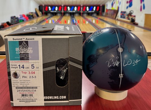 14 lb STORM SUMMIT ASCENT BOWLING BALL UNDRILLED NEW IN BOX 2 3/4" PIN ...