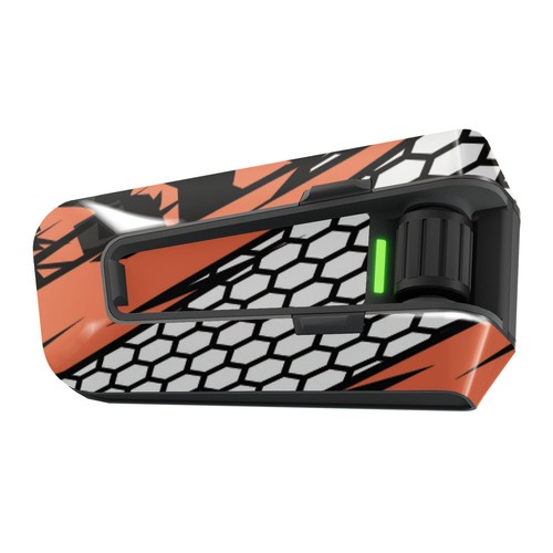 For Cardo Packtalk Edge Device Skin Cover Protection Sticker x2 Orange ...