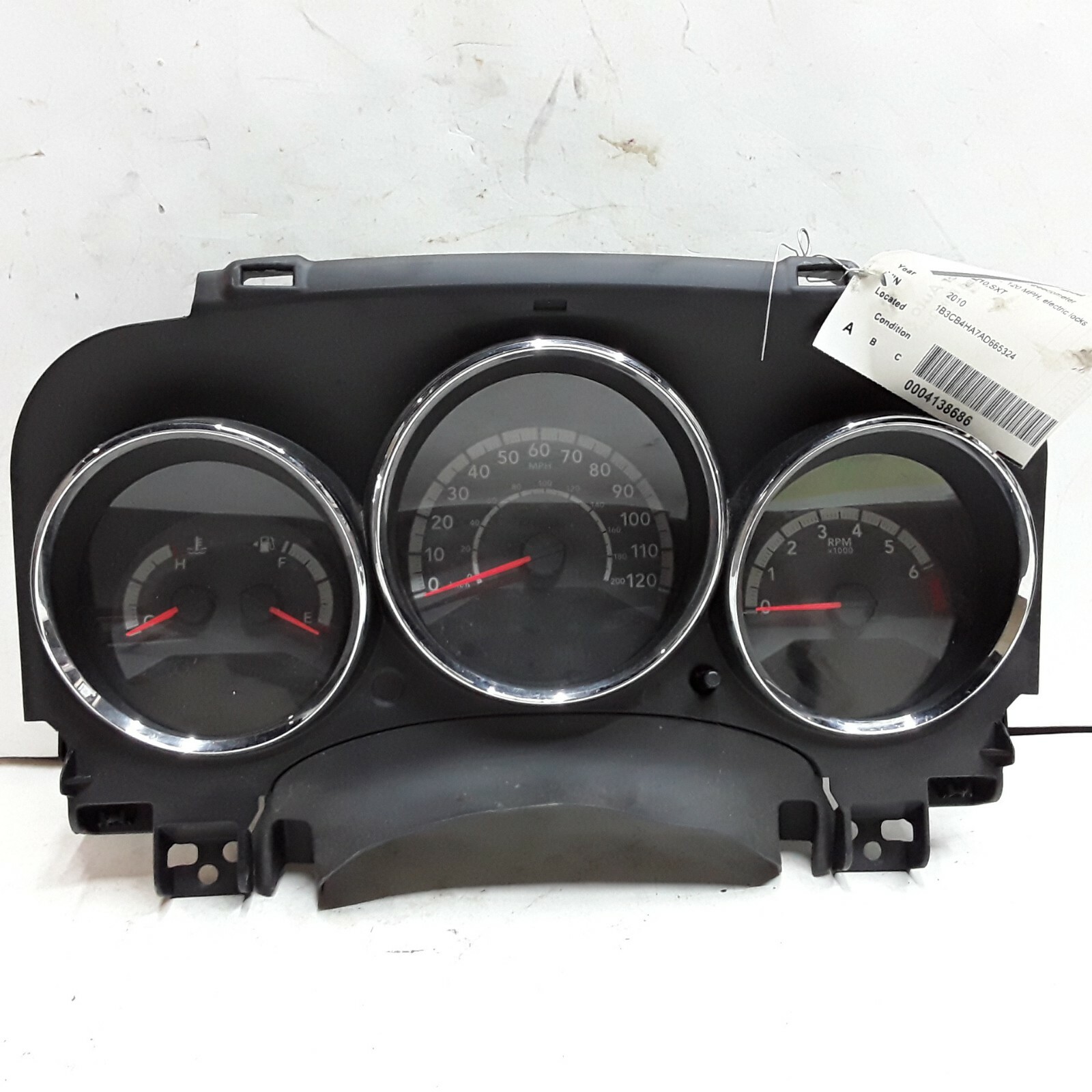 10 2010 Dodge Caliber mph speedometer with electric locks OEM ...