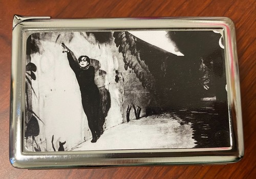 Vintage Horror Cinema Cigarette Case with Built in Lighter Metal Wallet ...