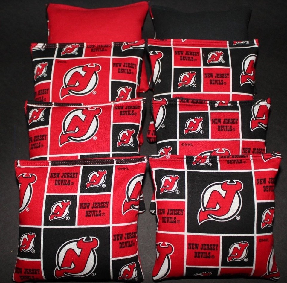 NEW JERSEY DEVILS CORNHOLE BEAN BAGS 8 ACA REGULATION NHL FAN GIFTS ...