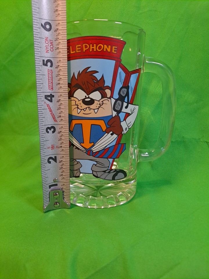 1998 Telephone Booth Super Taz Tasmanian Devil Warner Bros. Pint Glass ...