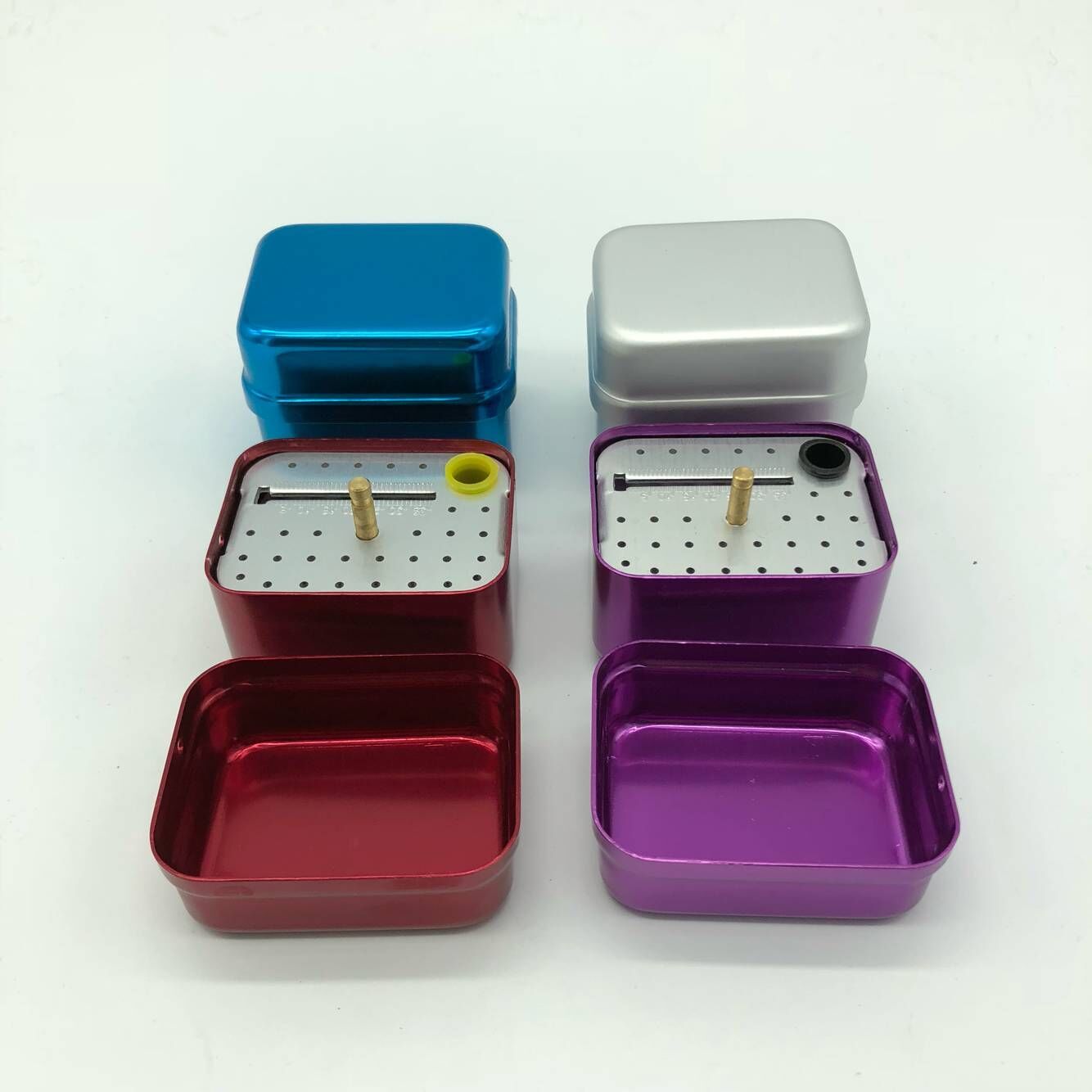 4pcs Dental Bur Holder Disinfection endo Box For Endo Files Gutta ...