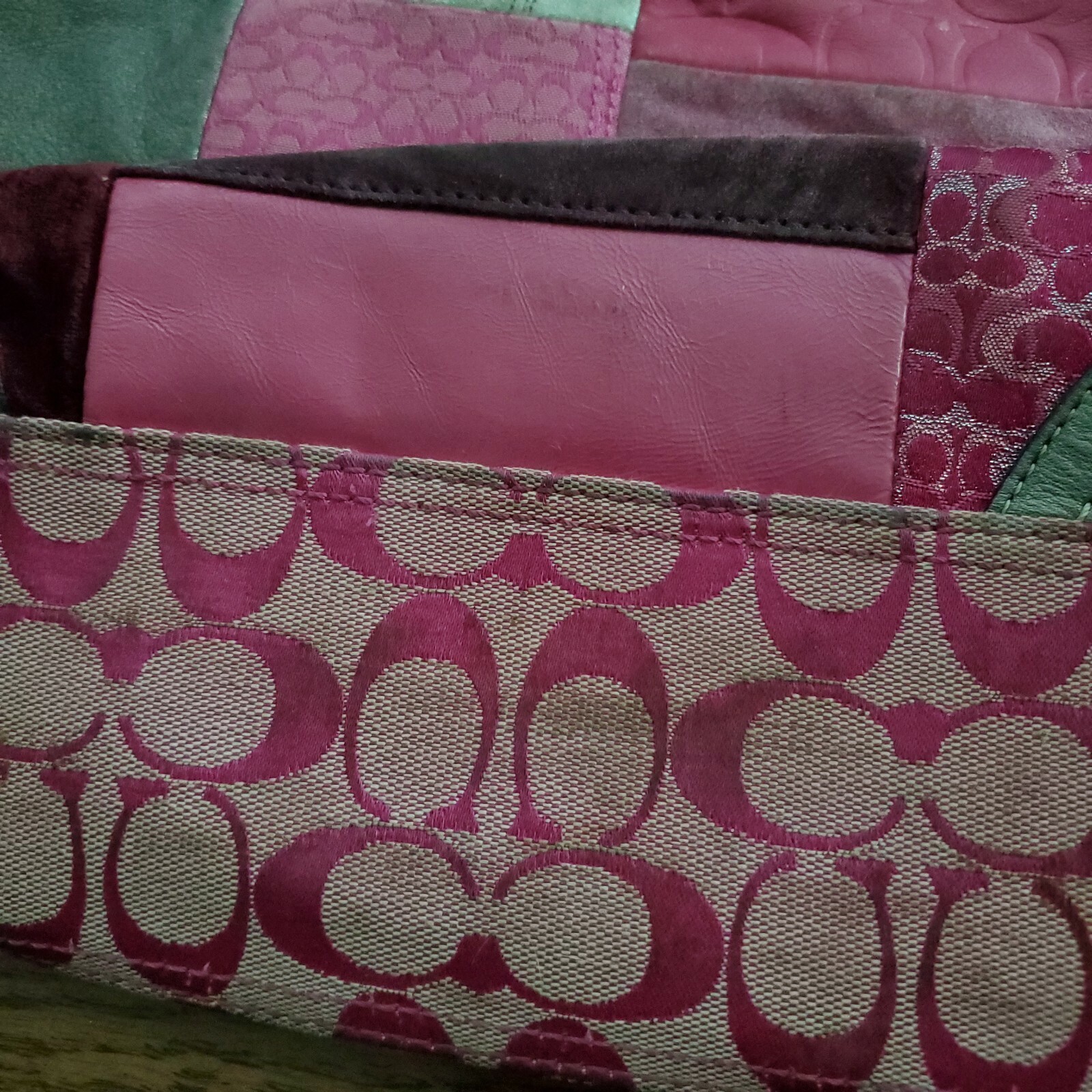 Coach H0893-f12865 Multi-color Fabric Leather Patchwork Crossbody ...