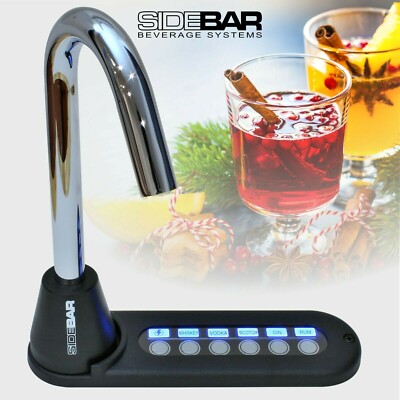 SIDEBAR BEVERAGE SYSTEMS LIQUOR DISPENSER, BLUE LED, CHROME - NEW 6880 ...