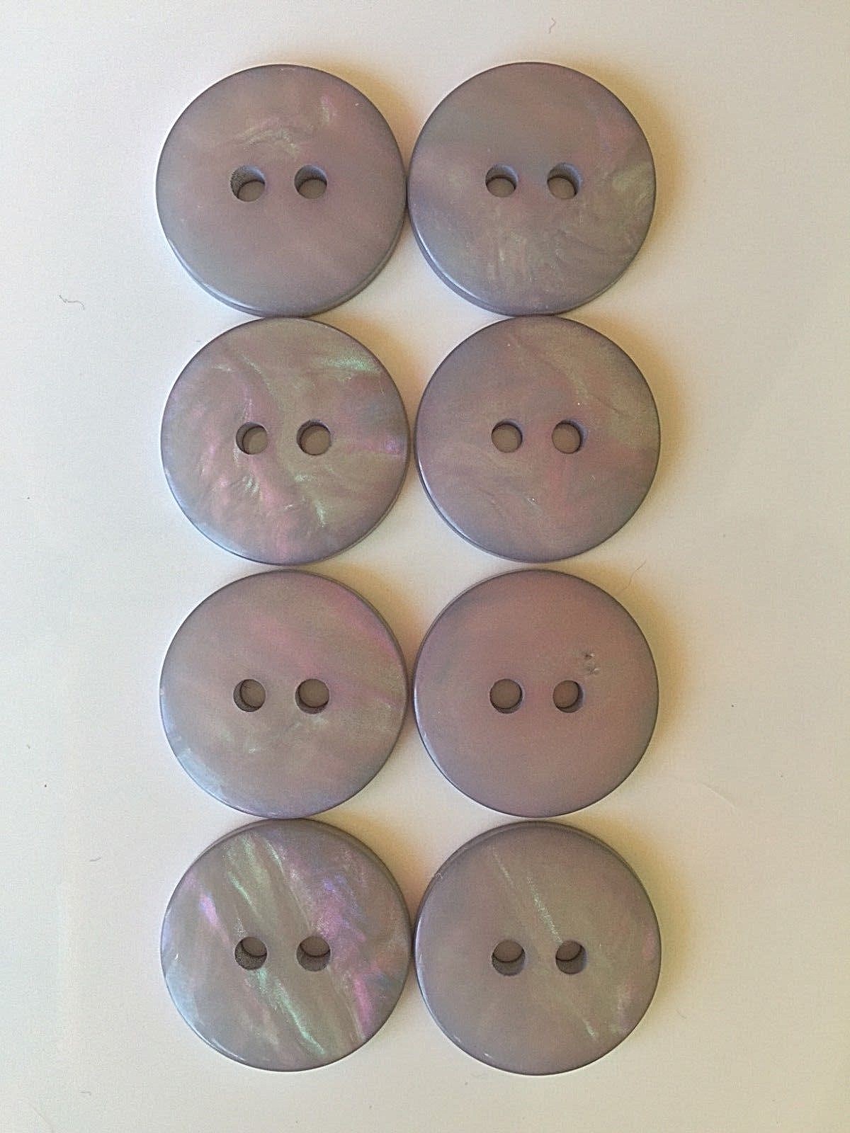 Pearlised Round Sewing Buttons, Packs of 8, Pearl Effect, Many Colours ...