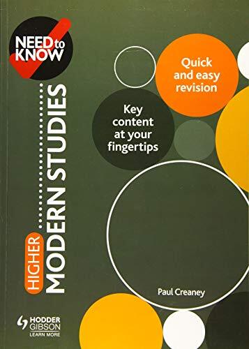 Need to Know: Higher Modern Studies By Paul Creaney | eBay