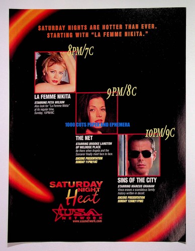 La Femme Nikita The Net Sins of the City USA TV 1998 Print Magazine Ad ...