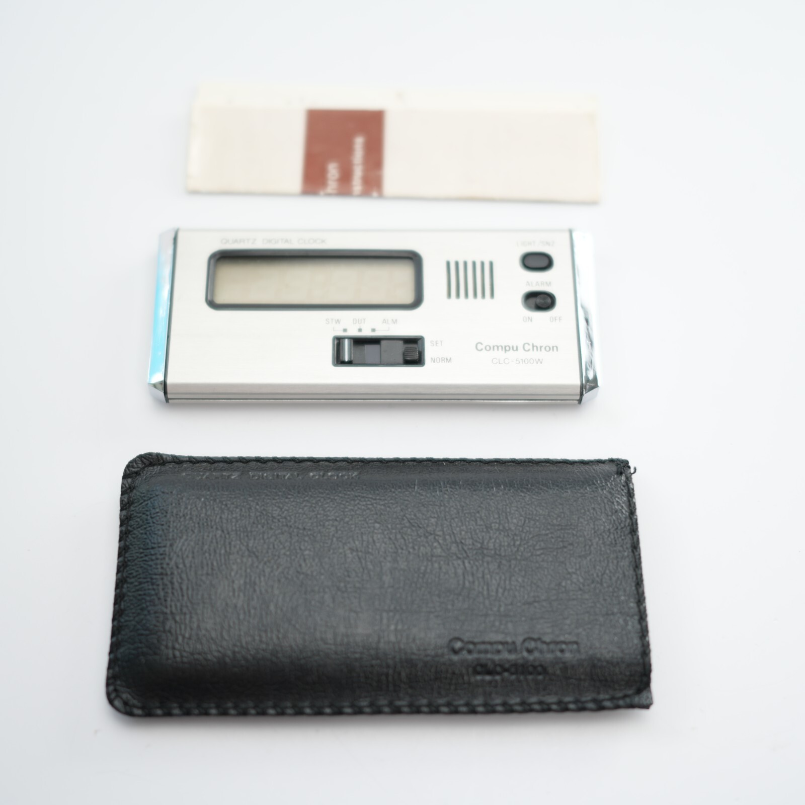 Vintage Compu Chron Digital Quartz Watch CLC-5100W Pocket Alarm | eBay