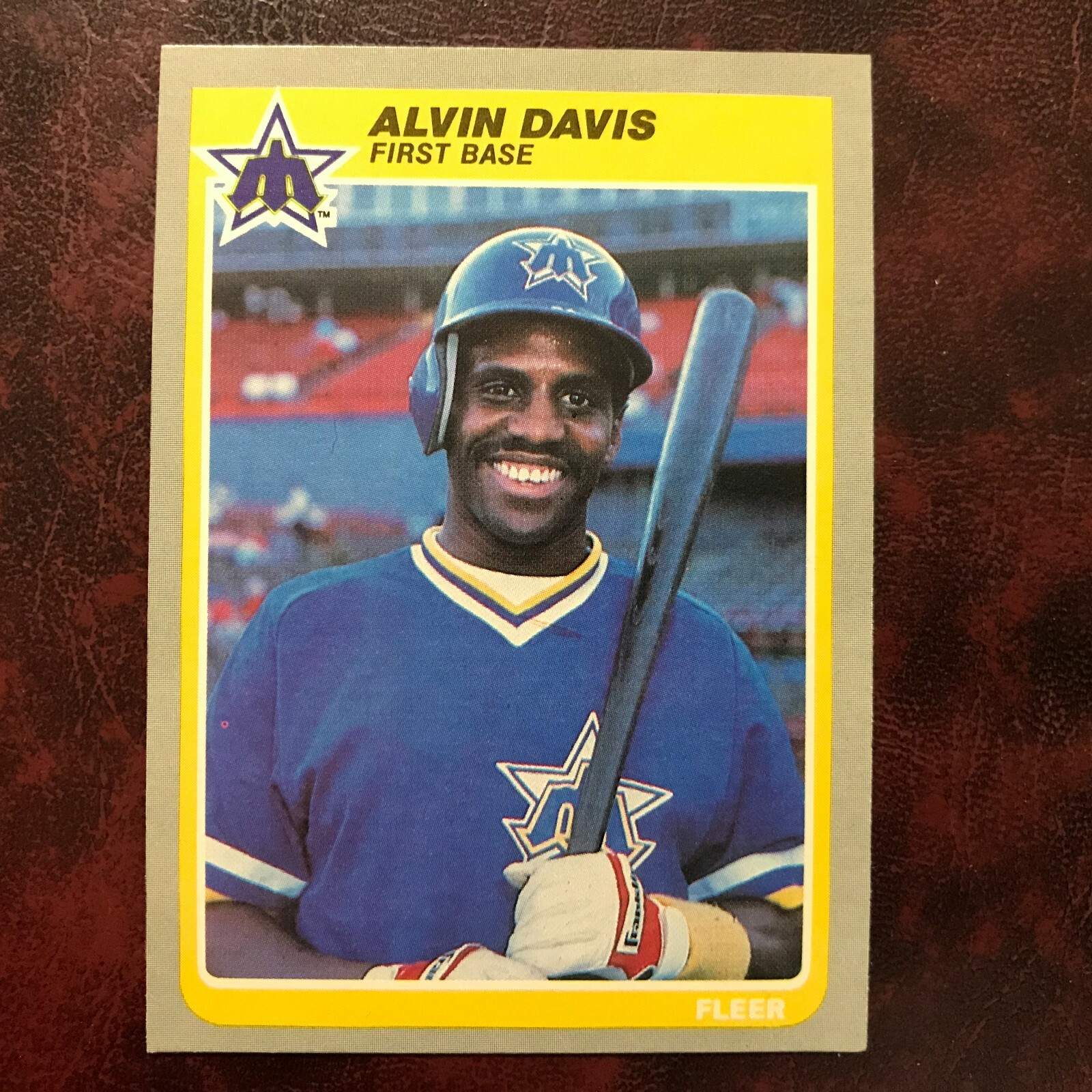 1985 Fleer Set ALVIN DAVIS ROOKIE #488 SEATTLE MARINERS - NM/MINT+ ...