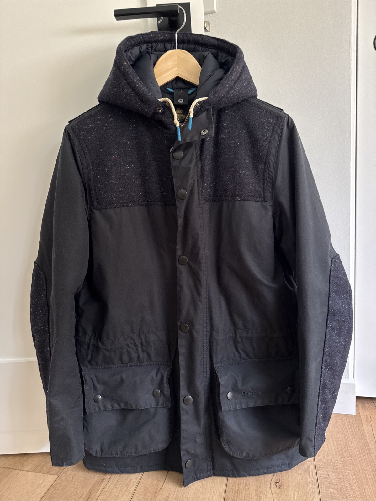 Barbour Tweed Durham Wax Jacket Moon Tweed Homespun R… - Gem