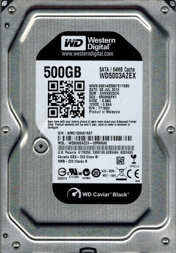 Western Digital WD5003AZEX-00RKKA0 DCM: EHNNKV2CH 500GB | eBay Australia