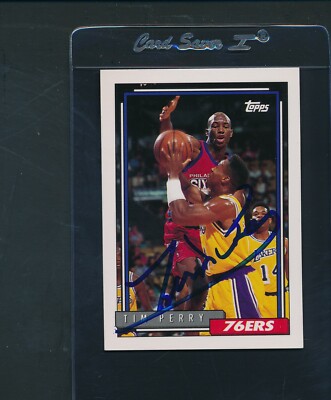 1992/93 Topps #312 Tim Perry 76ers Signed Auto *A3755 | eBay
