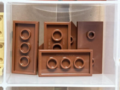 LEGO Parts - Reddish Brown Plate 2 x 4 with 2 Studs (Jumper) - No 65509 ...
