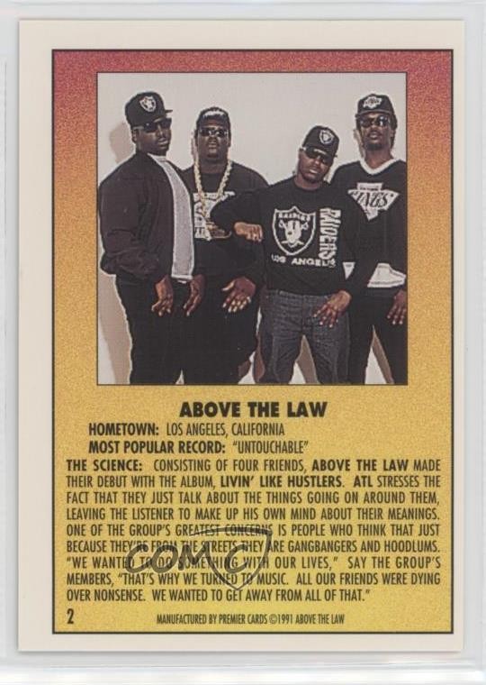 1991 Premier Cards The Rap Pack Above the Law #2 0kb5 | eBay