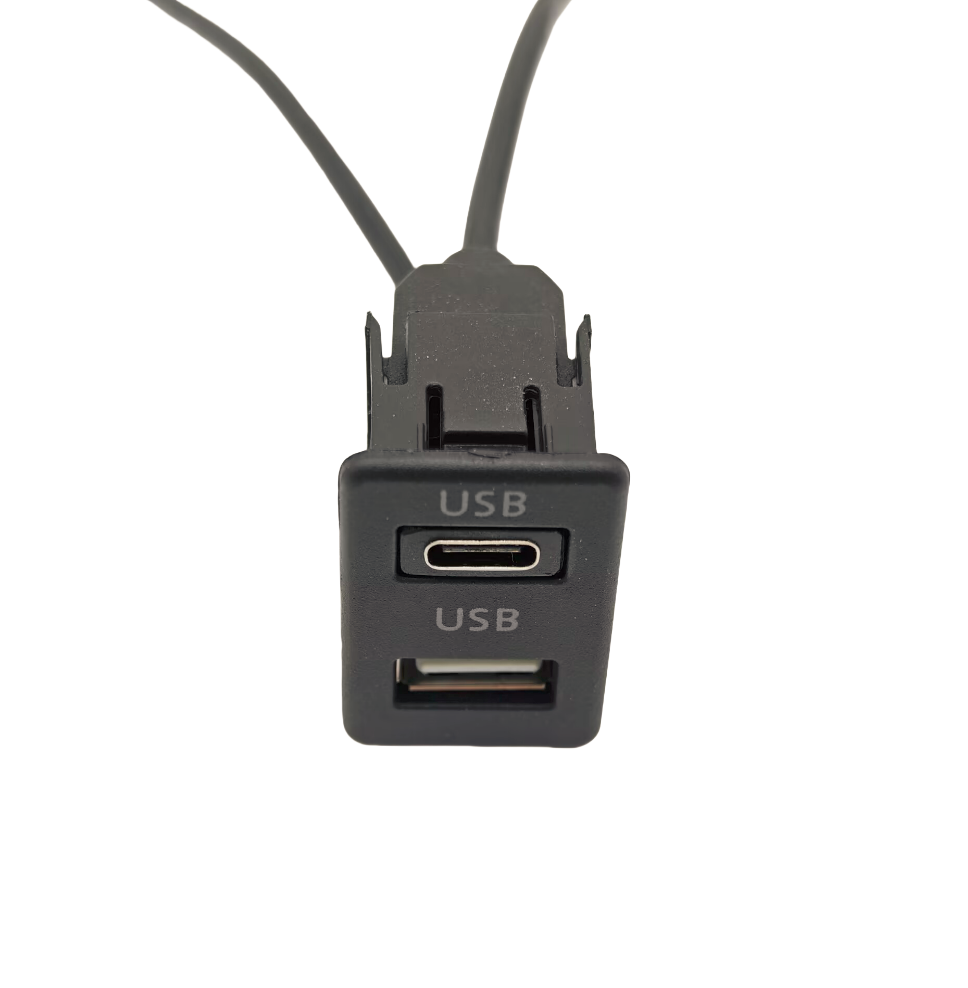 Car Dash Flush Mount Type C USB Port Panel Interface Extension Cable ...