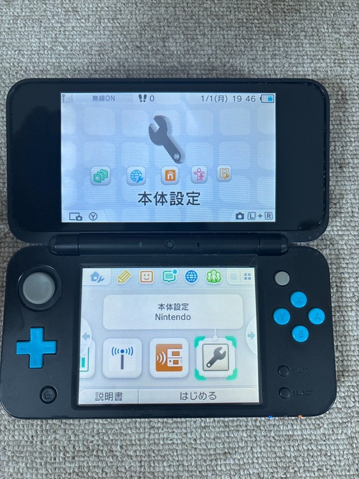New Nintendo 2DS XL LL Black Turquoise Console Japanese A522 | eBay