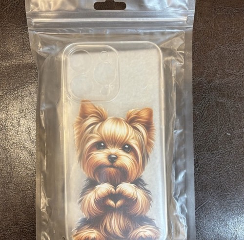 Yorkie Heart Transparent Silicone Shockproof Phone Case for iPhone 14 ...