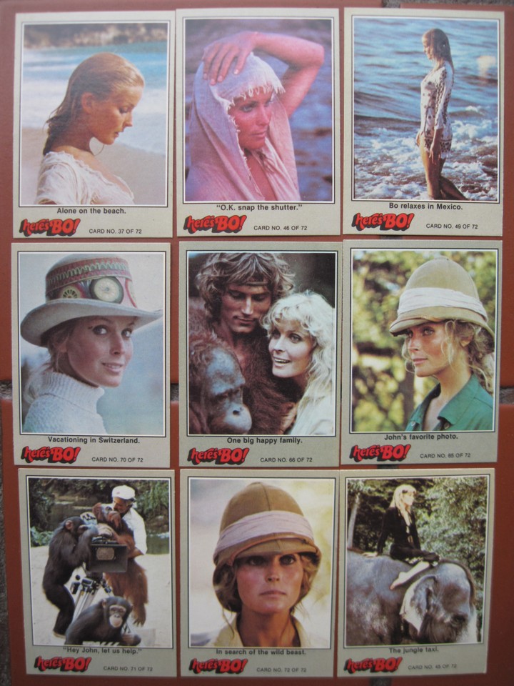 HERE'S BO Complete Set 72 Cards Tarzan The Ape Man Movie Perfect 10 ...
