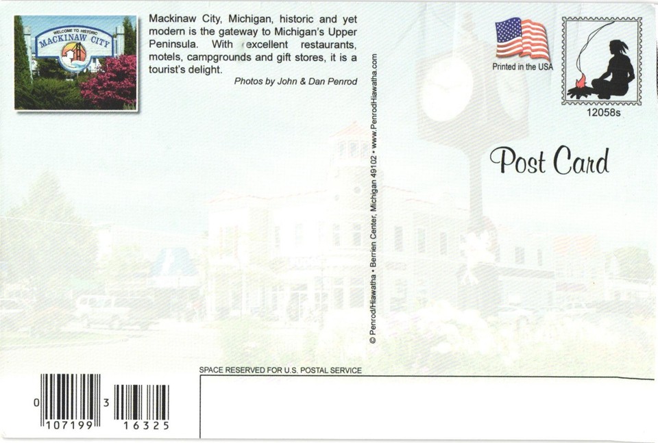 Mackinaw City Michigan Gateway to Michigan's Upper Peninsula Clocktower ...