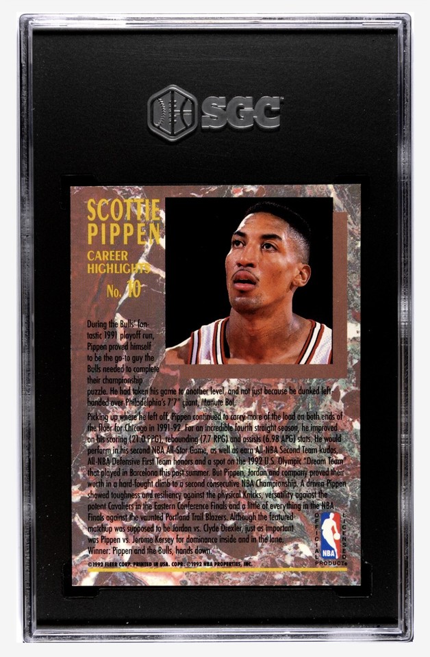 RARE SSP PACK PULLED 1992-93 FLEER ULTRA 🔥SCOTTIE PIPPEN🔥 AUTO #10 SGC ...
