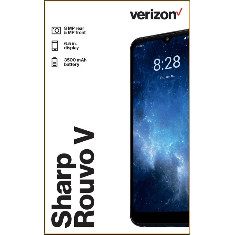 @ Verizon Prepaid Sharp Rouvo V 6.5"HD+/32GB/3GB RAM/8MP Turquoise ...