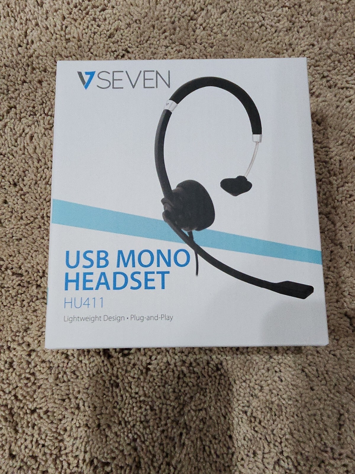 V7 Deluxe USB Mono Headset With Boom Mic HU411 for sale online | eBay