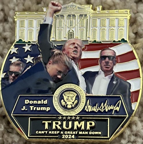 2024 Official Donald Trump Fight Shooting Assassination Challenge Coin ...