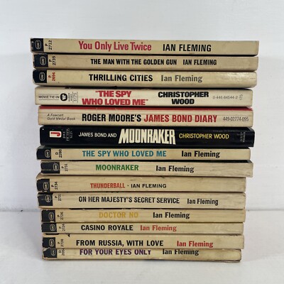 Lot Of 14 JAMES BOND 007 Ian Fleming Vintage Signet Paperback | eBay
