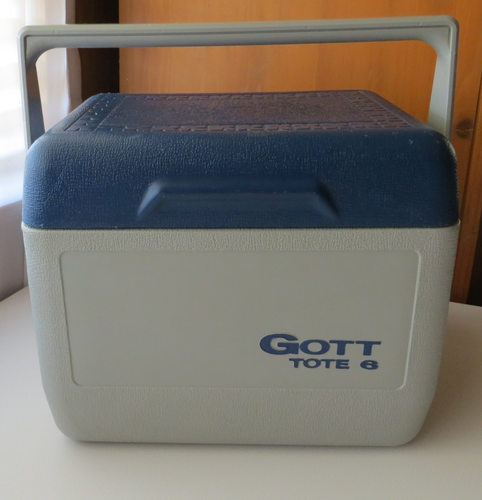 Vintage Gott Tote 6 Gray And Blue Lunch Cooler #1806, Pre-Owned, No Ice Pack | eBay