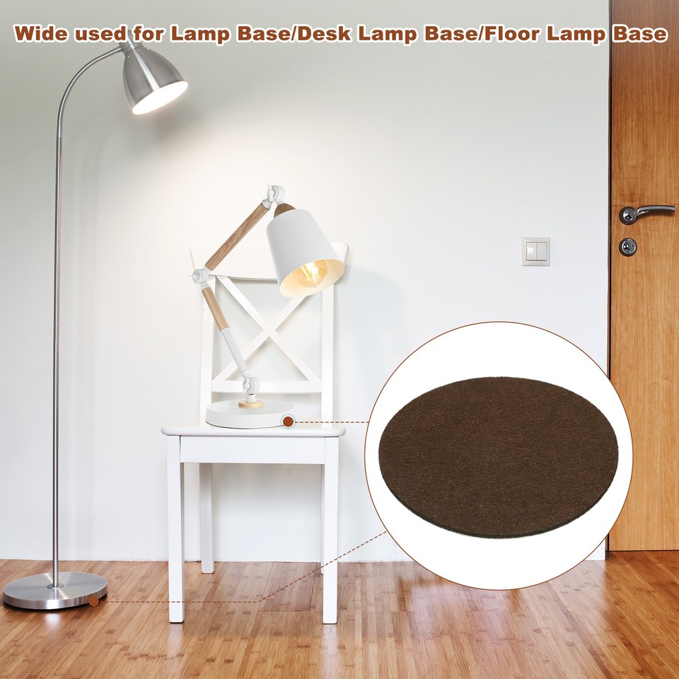 9 Inch Diameter Lamp Base Felt, 6Pack 3mm Thickness Round Felt, Coffee ...