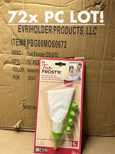 72x Pack Fun Frost'R Re-usable Pastry Bag Cake Cupcake Cookie ...