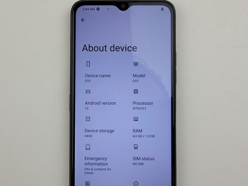 BLU G53 (G0850WW) 64GB - Gray (GSM Unlocked) Dual SIM Smartphone ...