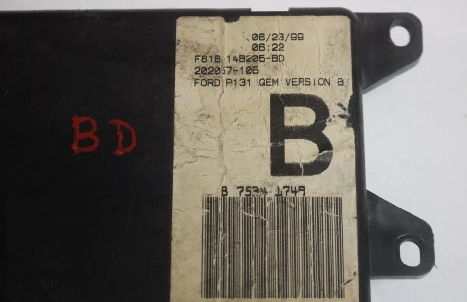 FORD F250 F350 4x2 SUPER DUTY GEM MULTIFUNCTION MODULE 1999-2000 F81B ...