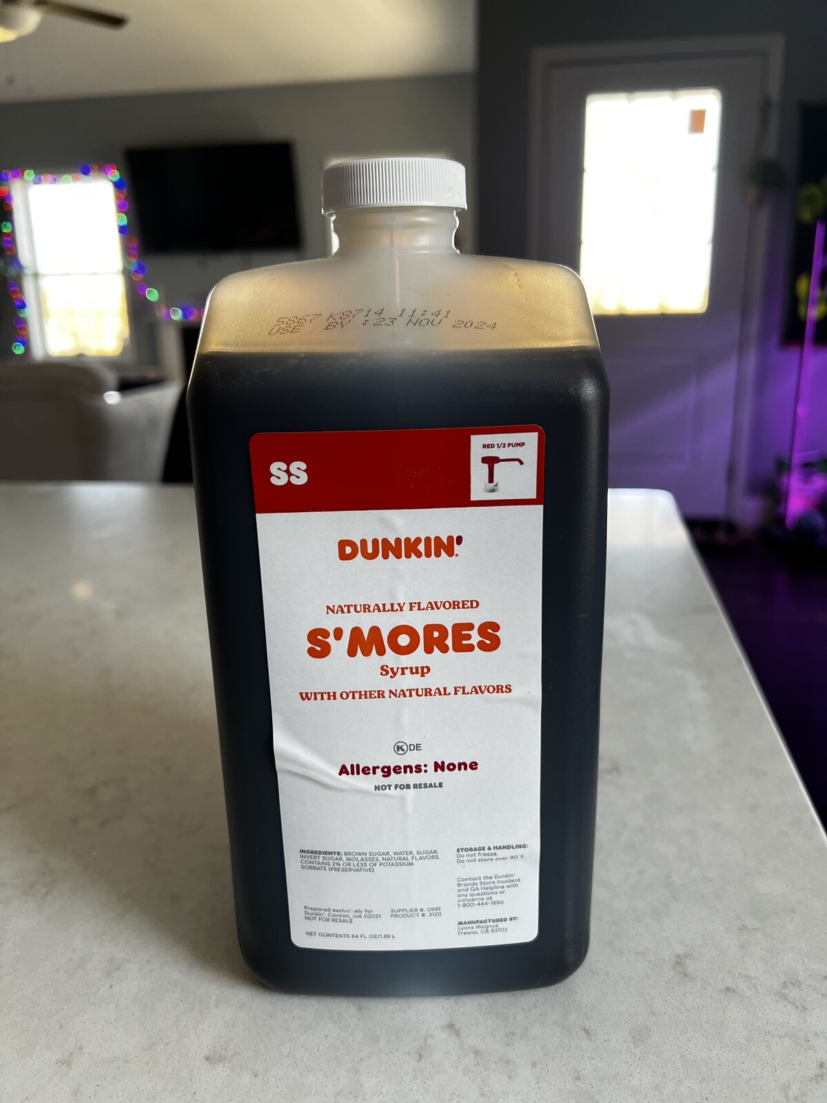 Dunkin Donuts Smores Swirl Syrup 64 Oz Jug W Pump | eBay