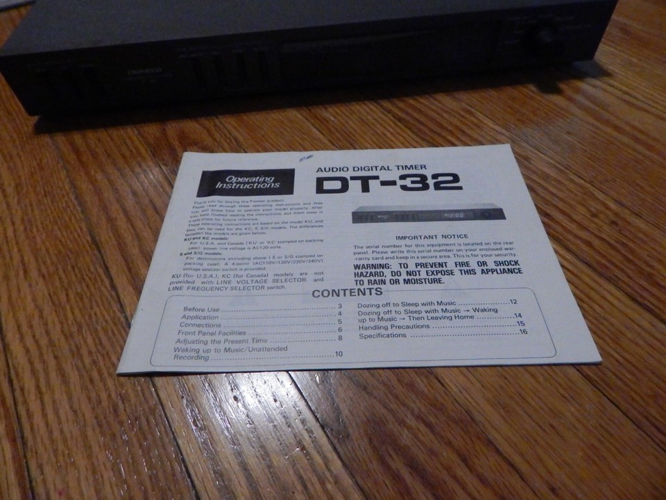 Pioneer DT-32 Digital Timer | eBay