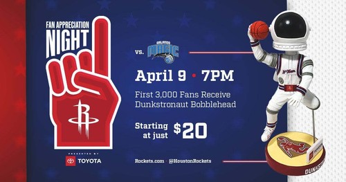 NEW! HOUSTON ROCKETS *DUNKSTRONAUT BOBBLEHEAD* LIMITED EDITION SGA | eBay