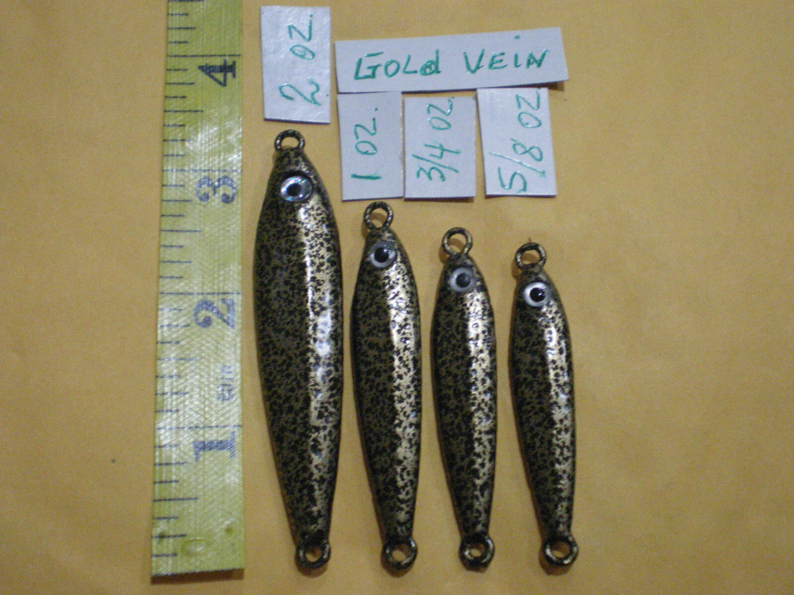 40 PCS. VERTICAL JIG/ANCHOVY/FAST FALL/LURE BAIT 2,1,3/4,5/8 OZ. 10ea ...