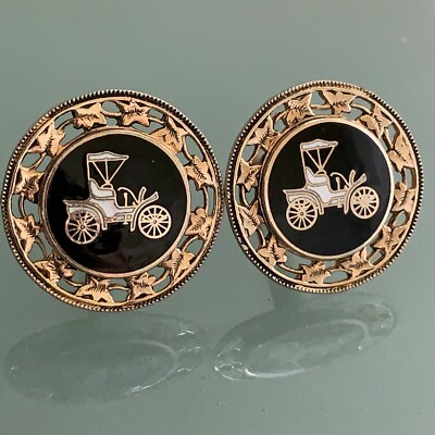 Vintage Model T Cufflinks Cuff Links Ford Automobile Gold, Black ...