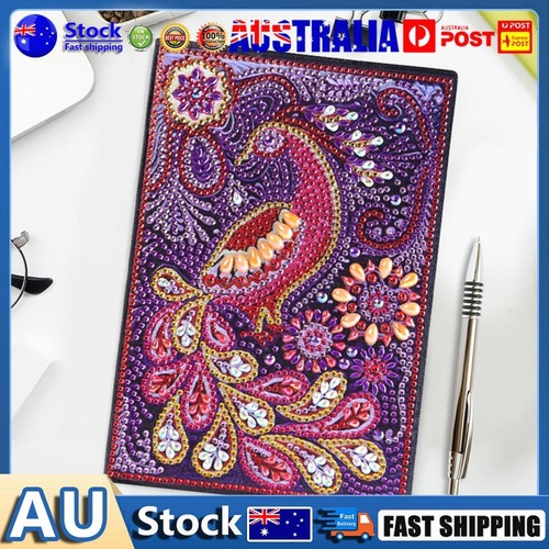 DIY Peafowl Special Shaped Diamond Painting 50 Pages A5 Notebook Office ...