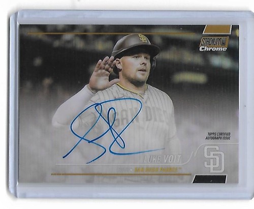 LUKE VOIT TOPPS STADIUM CLUB Chrome GOLD REFRACTOR On Card Auto ...