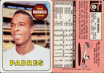 1969 Topps Baseball Card #333 Ivan Murrell San Diego Padres | eBay