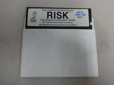 Risk - World Conquest Game Vintage PC 5.25 Floppy Disk Only Free Ship ...