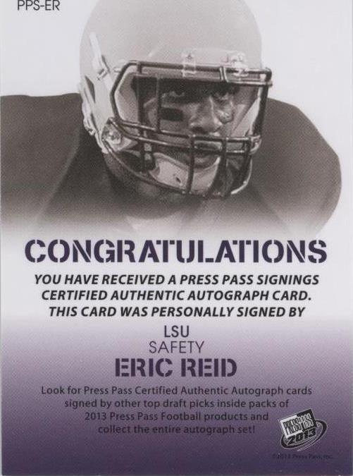 2013 Press Pass Eric Reid #PPS-ER for sale | eBay