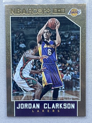 2015-16 Panini NBA Hoops Gold Parallel Jordan Clarkson Los Angeles ...