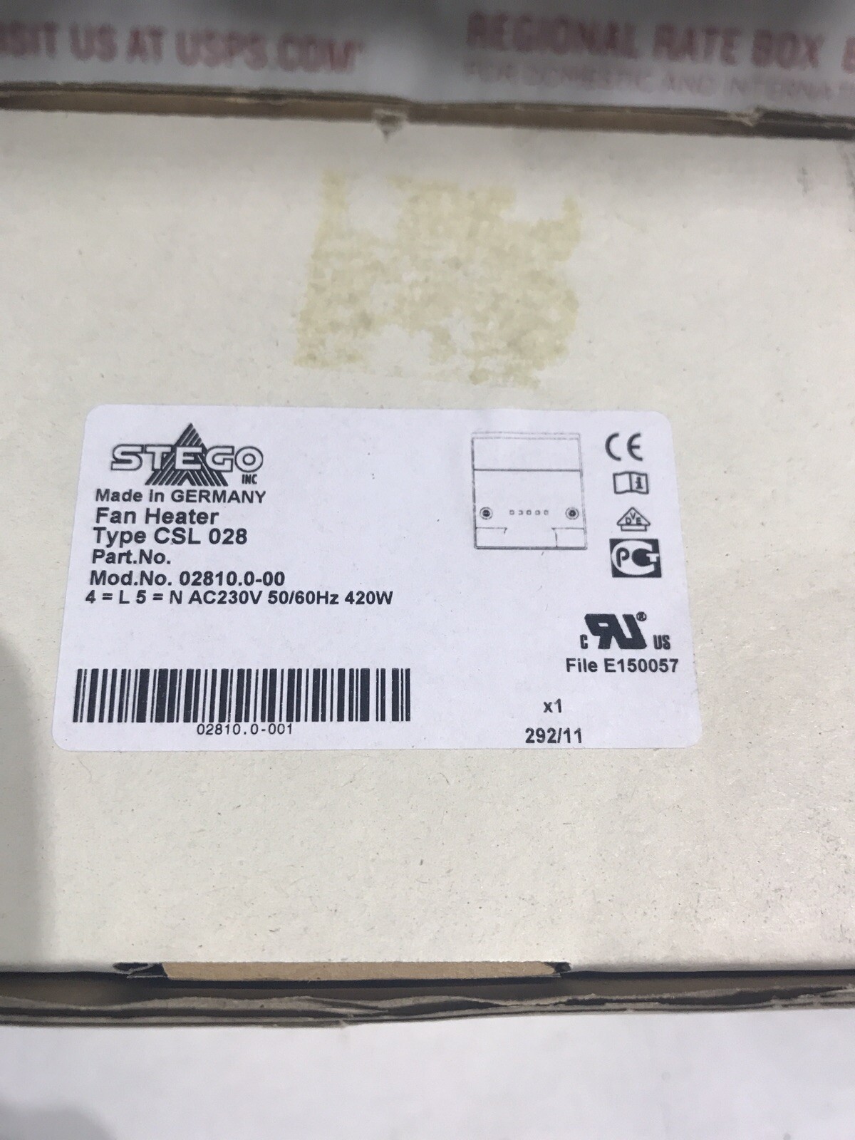 STEGO CSL 028 SEMICONDUCTOR-Heater Fan 02810-9-00 | eBay